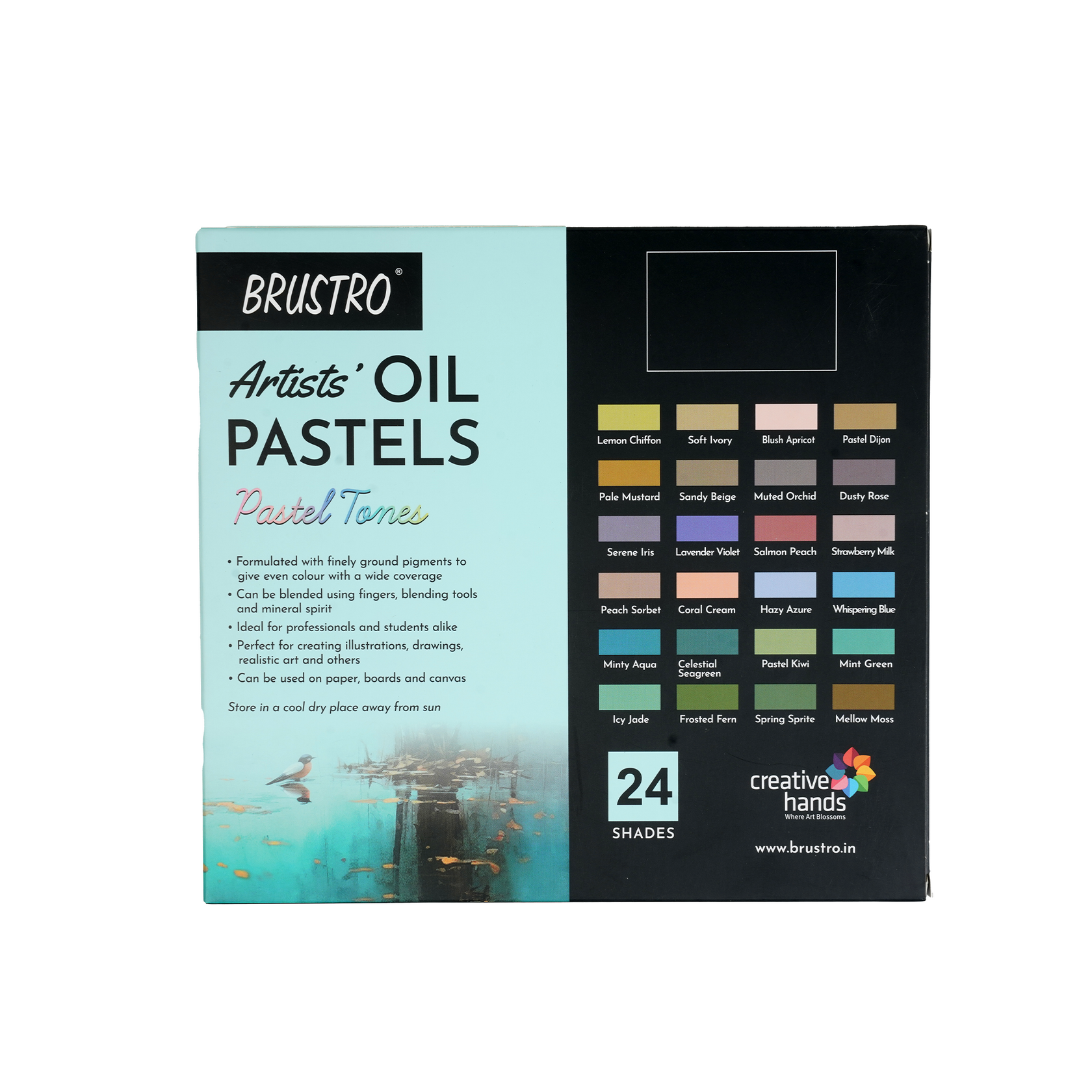 BRUSTRO Artist Oil pastel set of 24 (Pastel Tones) – BrustroShop