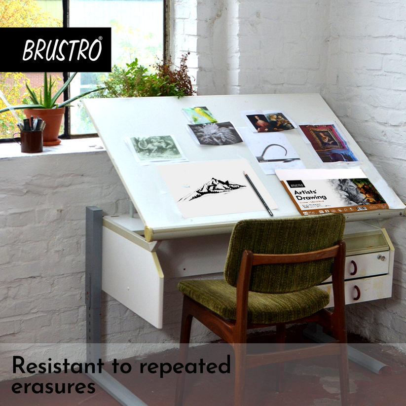 BRUSTRO Artist's Drawing Papers | 160 GSM, A4, Pack of 30 Sheets | Ide ...