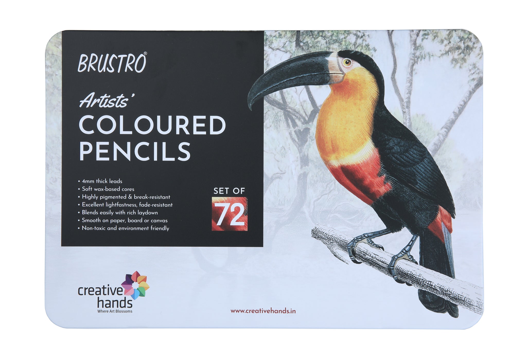 Brustro Artists Colour Pencil Set of 72 (in an Elegant tin Box ...