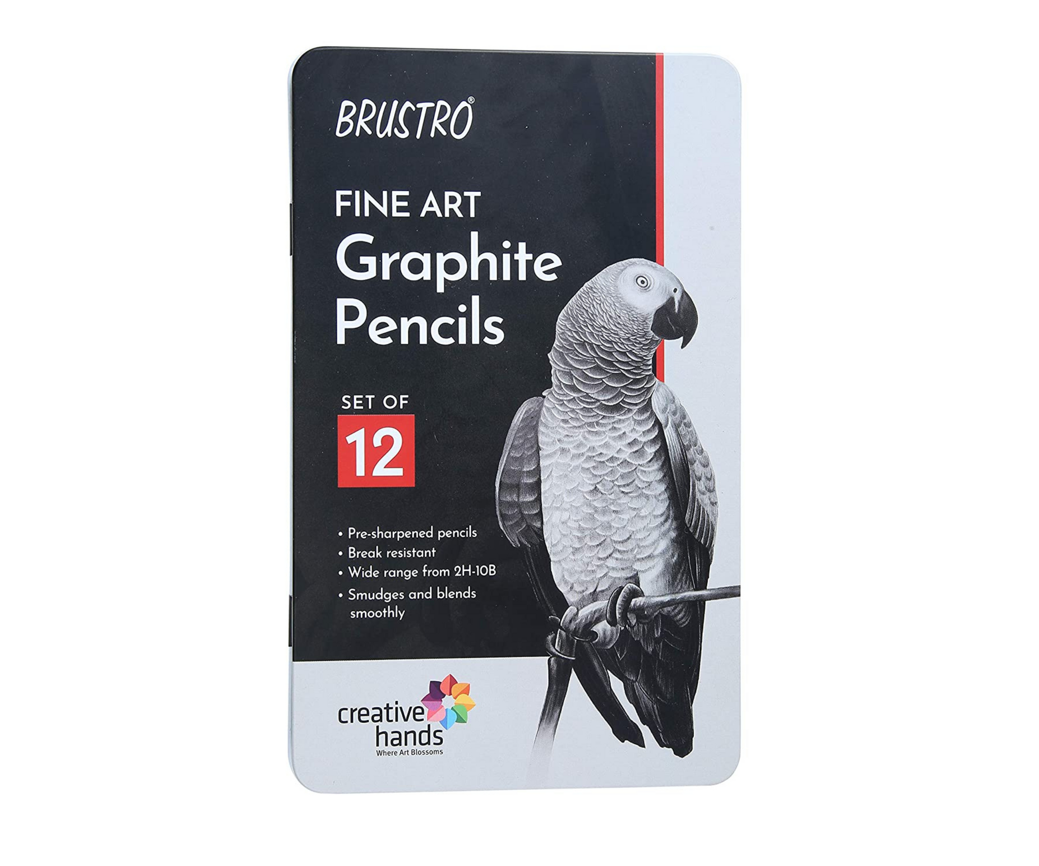 Precision in Shades: BRUSTRO Artists Fineart Graphite Pencil Set of 12 ...