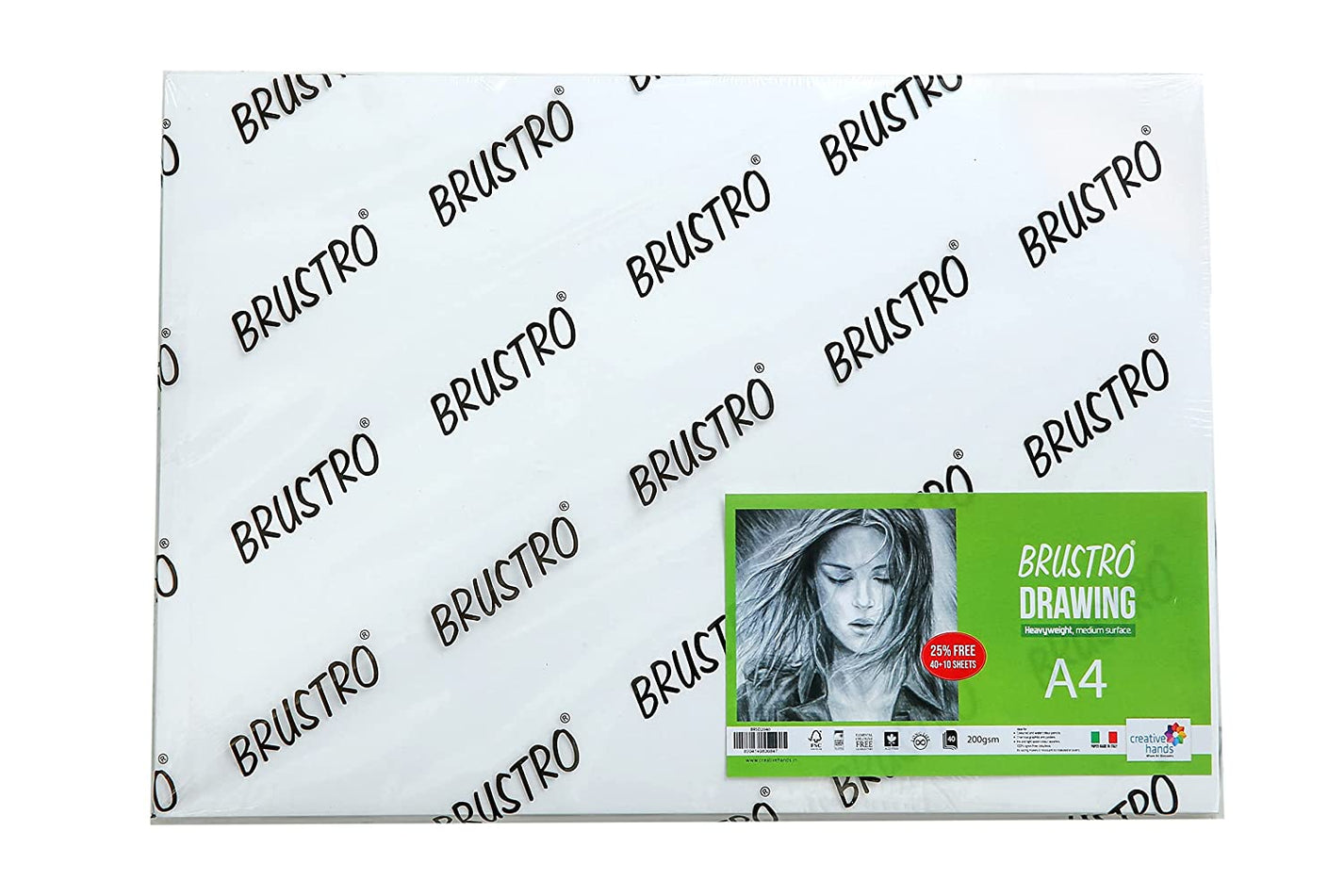 Brustro Sketching & Drawing Papers 200 GSM A4 Pack of 40 + 10 Free ...